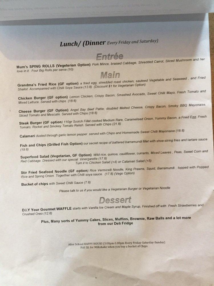 Menu at Surfing Lizard - Coogee cafe, Coogee