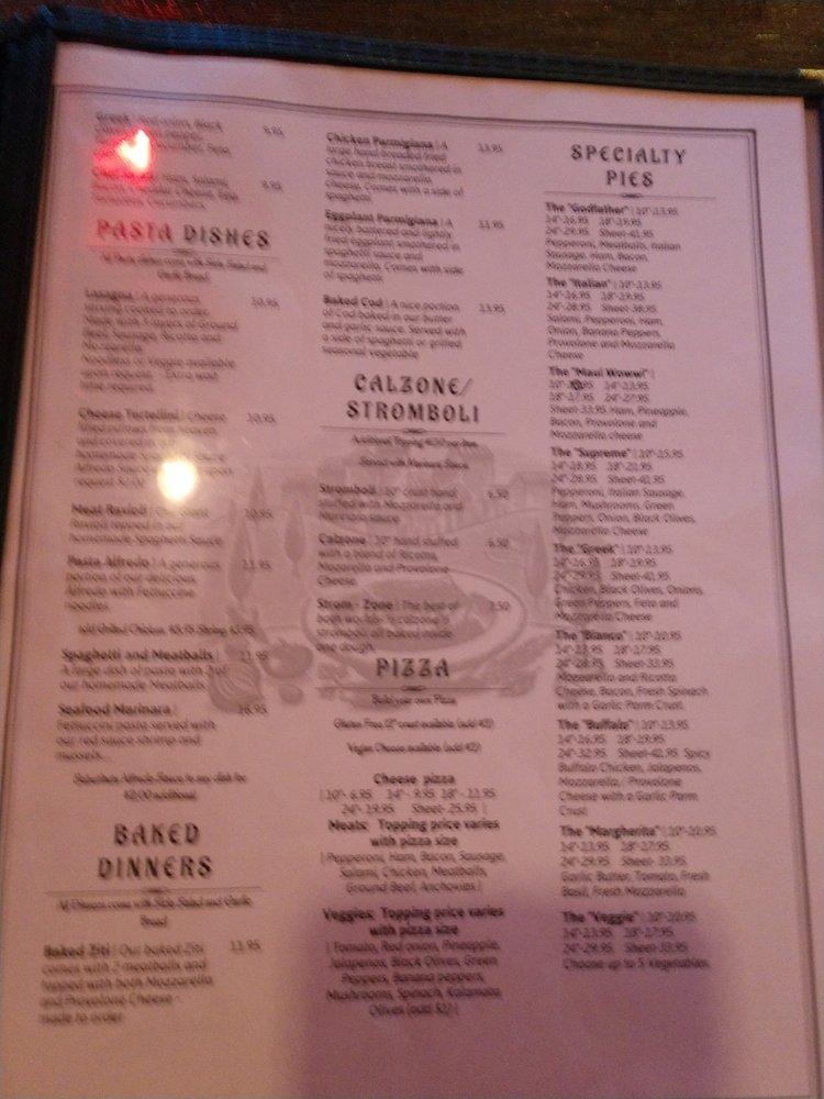 Menu at Mafia Pizza and Speakeasy Sportsbar, Monticello