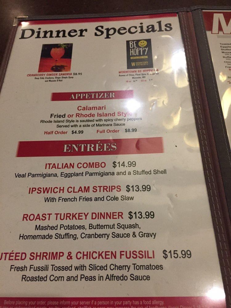Menu at The Chateau Restaurant Braintree, Braintree