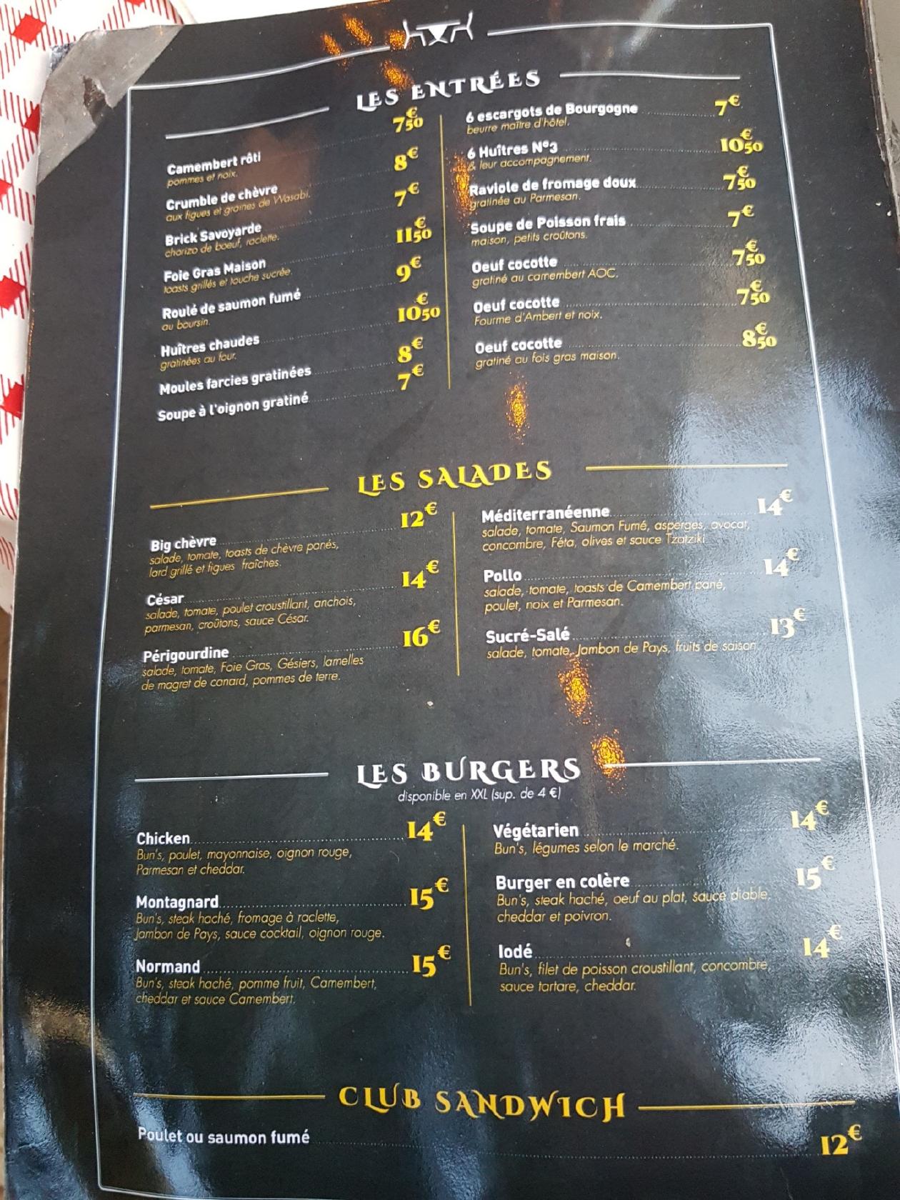 Menu au La Fringale restaurant, Caen, 20 Rue du Vaugueux