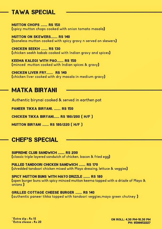 Menu at Rolling kitchen follow my food steps, Faridabad, Shop 216