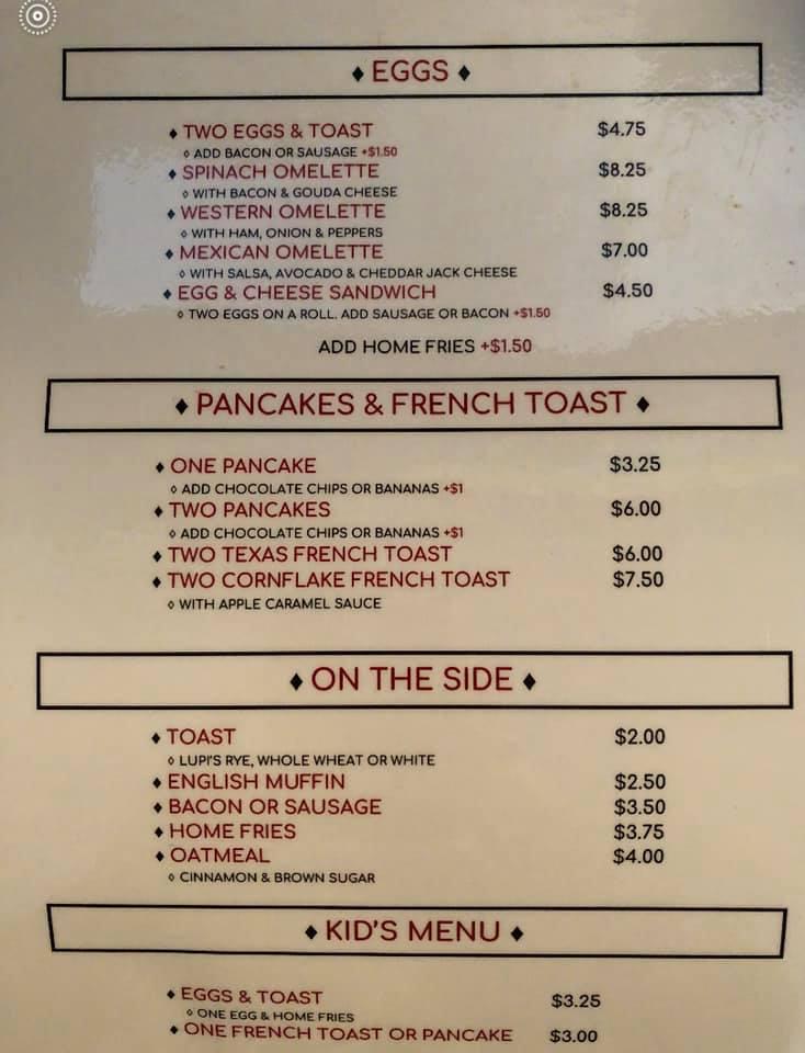 Menu at C.J. Sparrow pub & bar, Cheshire
