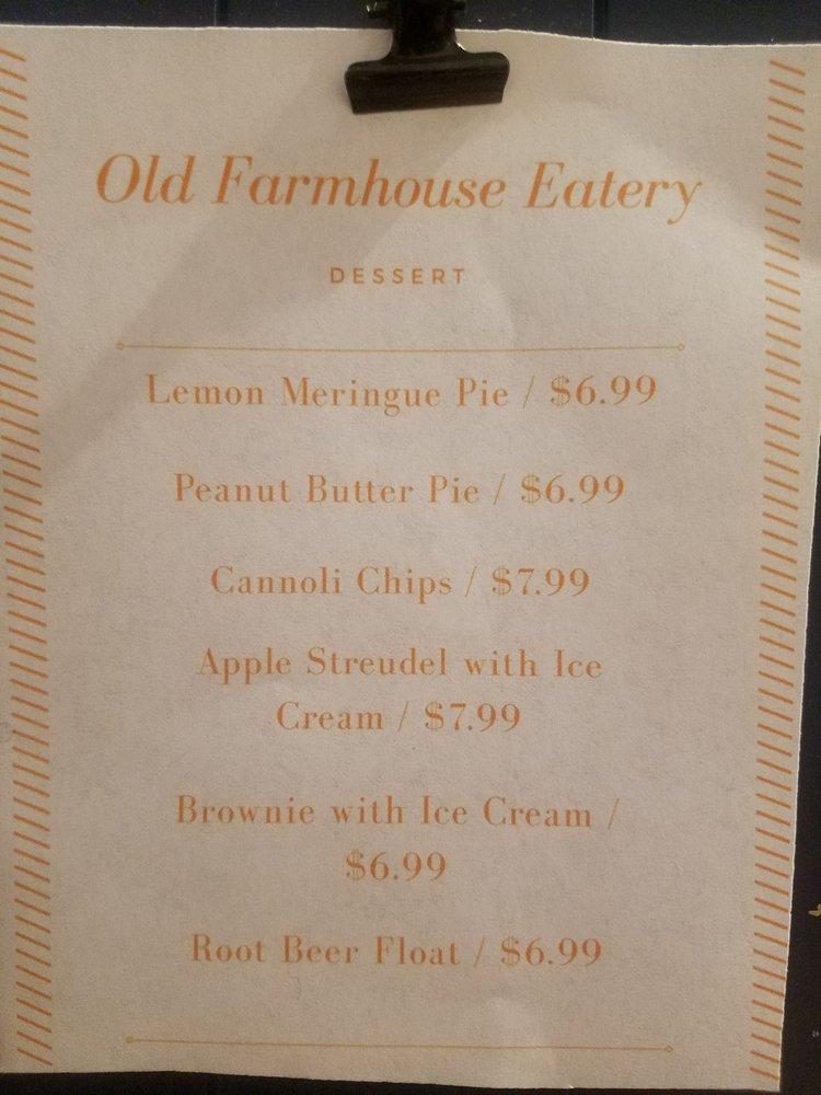 Menu at Old Farmhouse Eatery & Brewery restaurant, Zion