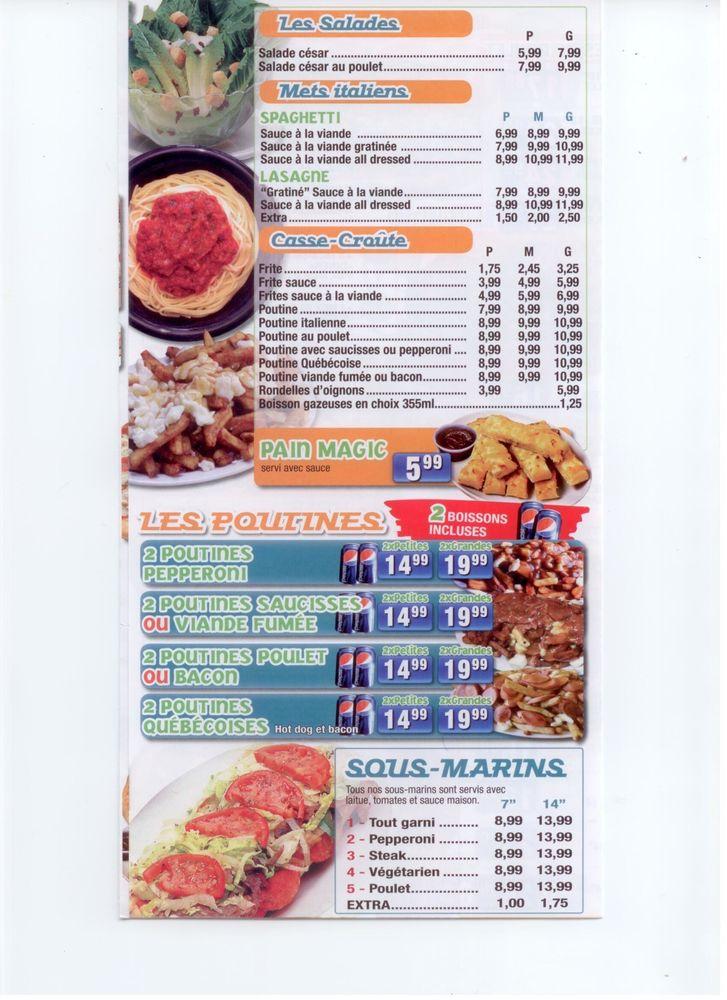 Menu at Pizza Masson pizzeria, Montreal, Rue Masson