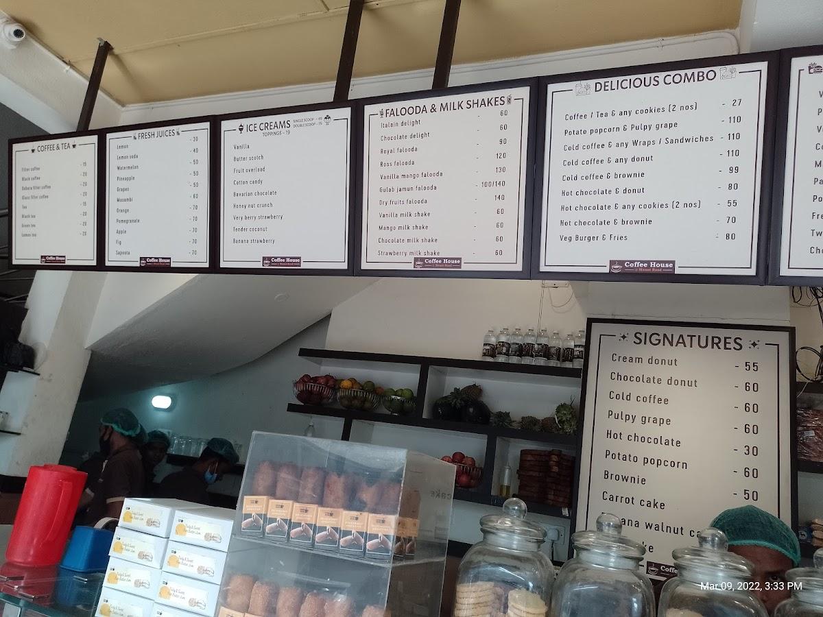 Menu at Coffee House @ Mount Road, Chennai, Woods Rd
