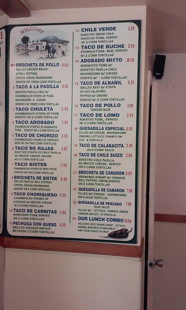 Menu at El Sitio Restaurant - Salinas, Santa Barbara, 138 S Salinas St
