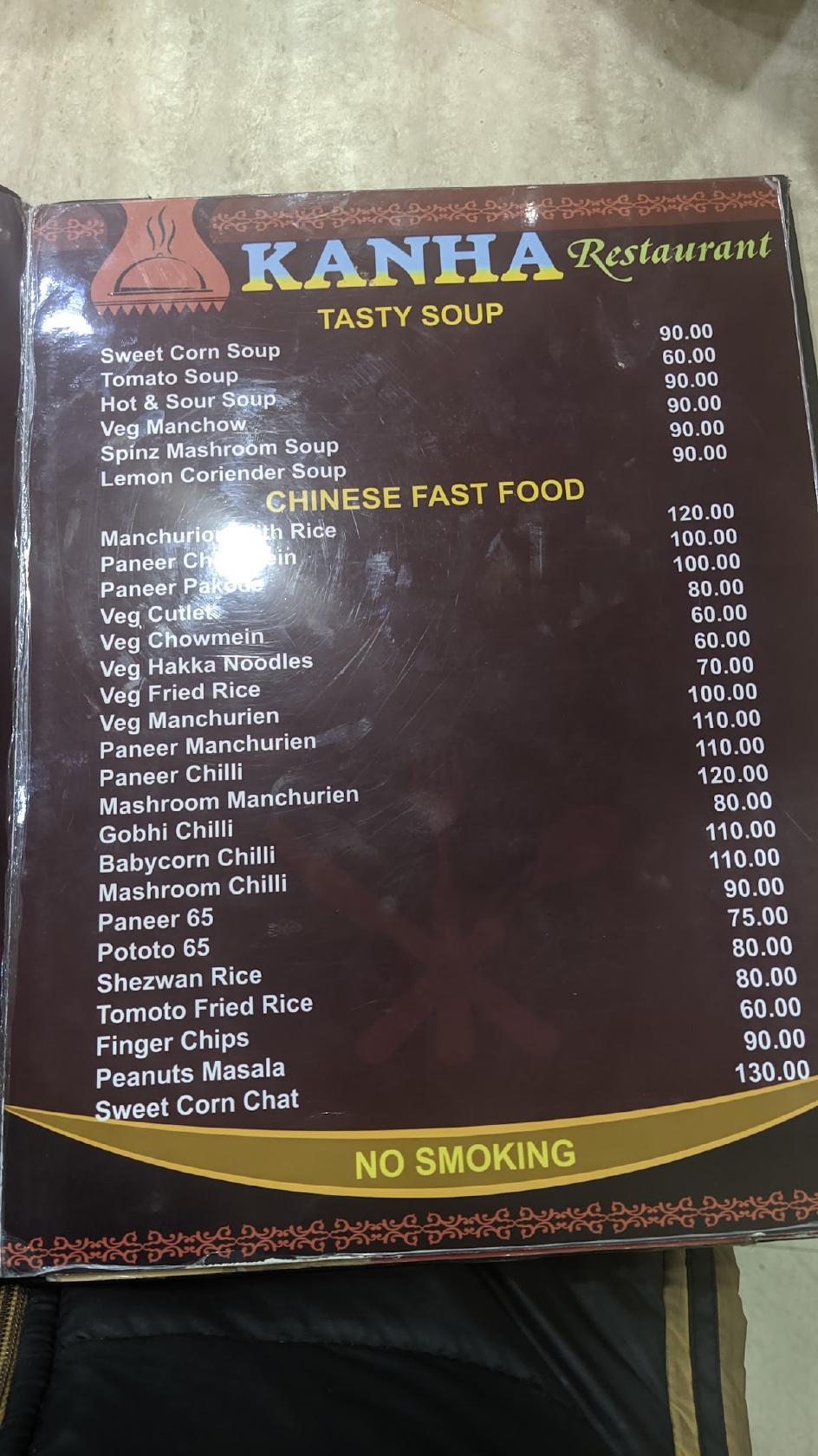 Menu at Kanha Restaurant(ISO Certified), Umaria