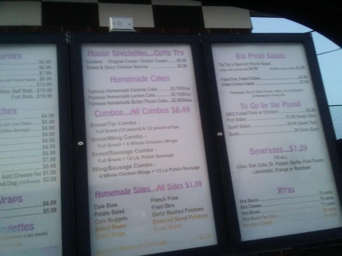 Menu at Big Mama's BBQ Express, Washington Park