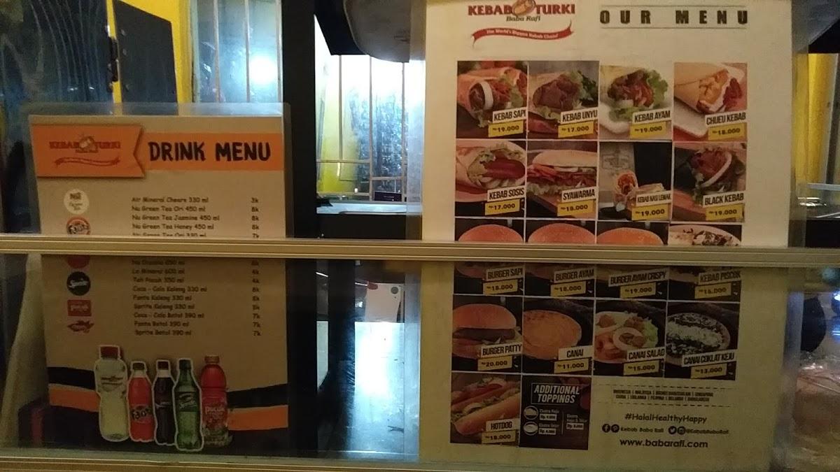 Menu at Kebab Baba Rafi Cabang Diponegoro, Surabaya