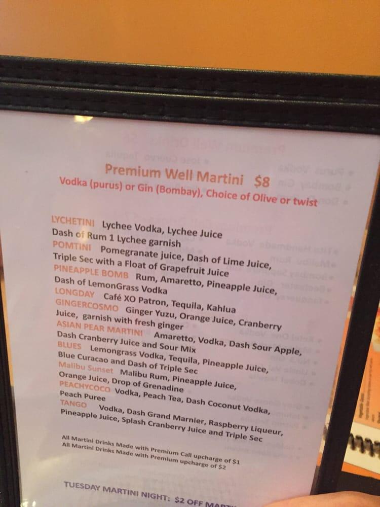 Menu at Sumo House restaurant, Vero Beach