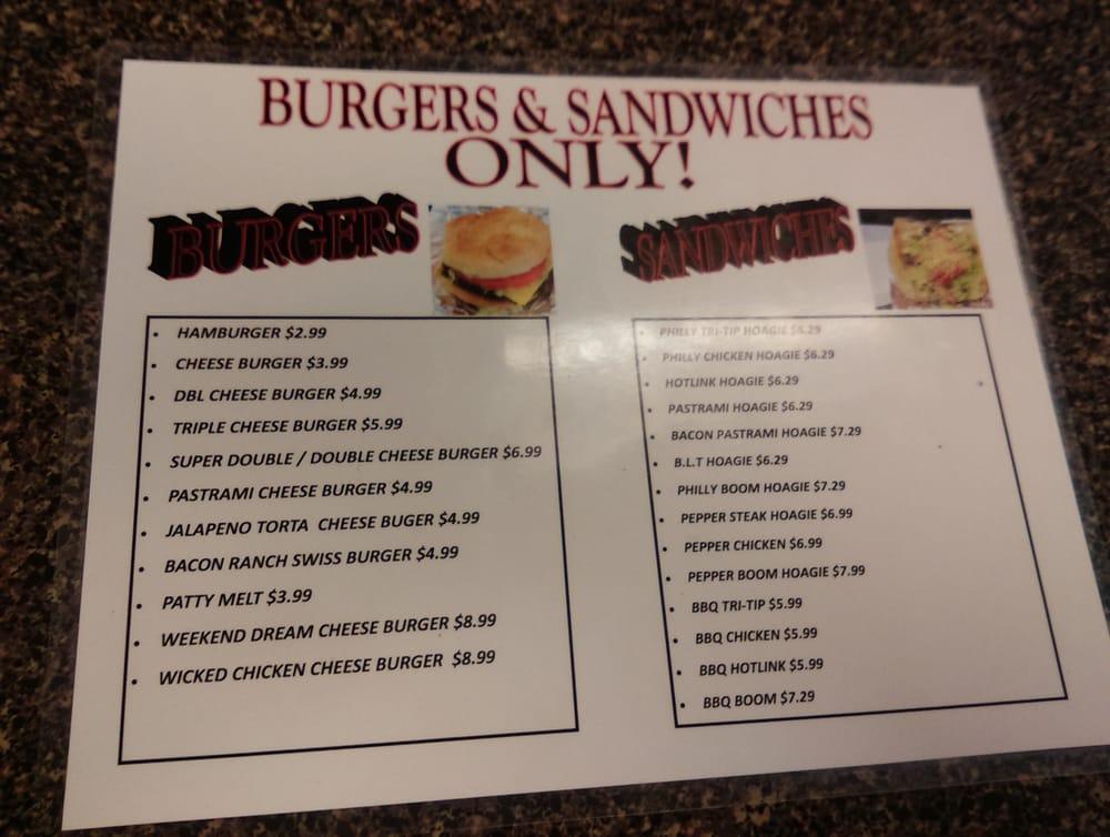 Menu at Weekend Dreams Burgers & Grill BBQ, Fresno