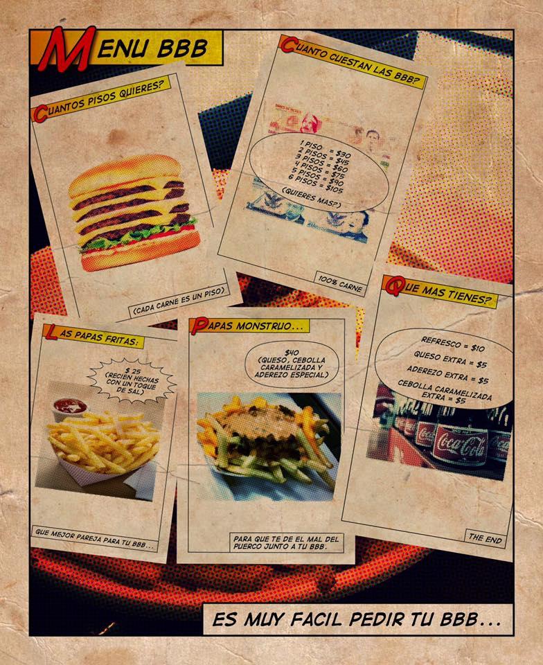 Menu at Big Boy Burger restaurant, Tlaquepaque