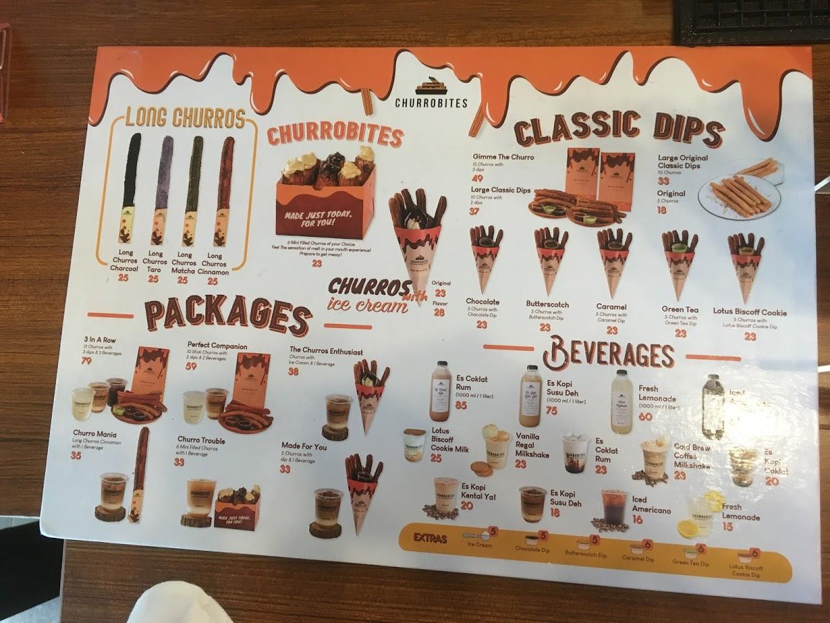 Menu at CHURROBITES: Churros and Coffee, Kota Wisata cafe, Depok