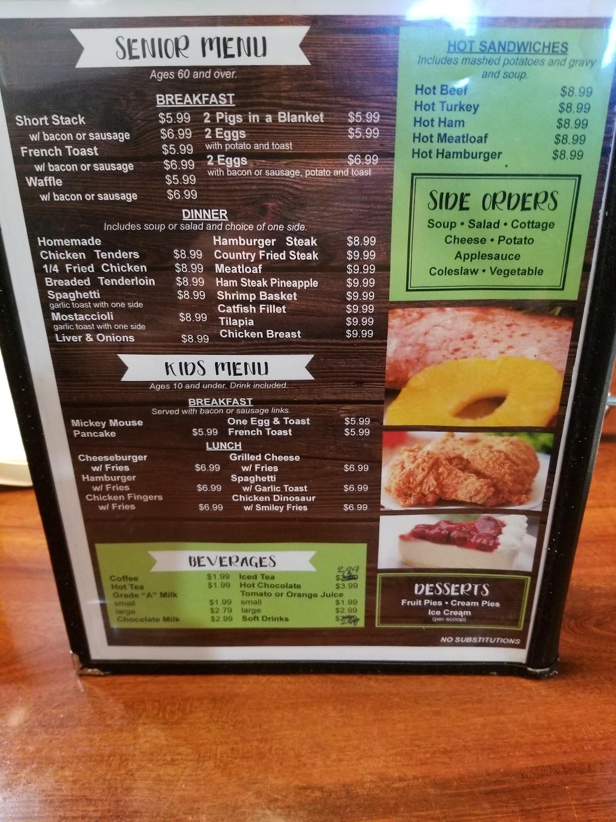 Menu at Hickory Grove Restaurant, Alton