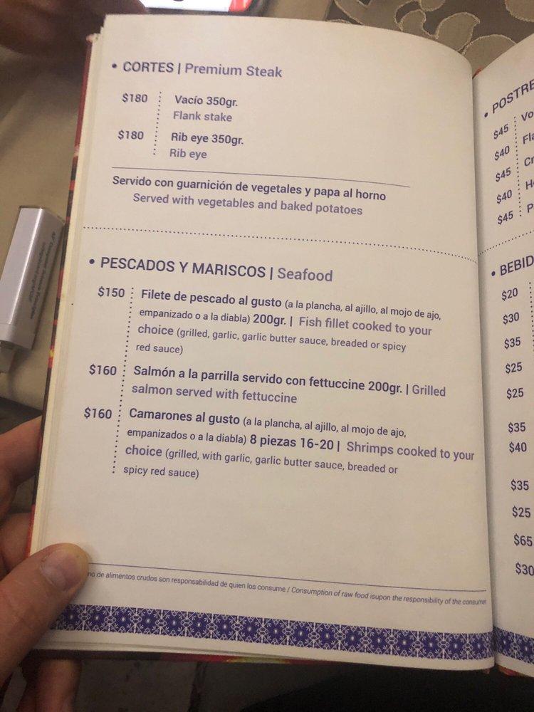 Menu at El Ruedo Restaurante, Guadalajara
