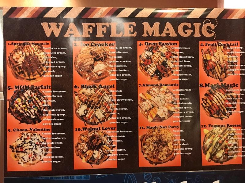 Menu at Waffle Magic desserts, West Babylon, 80 NY-109
