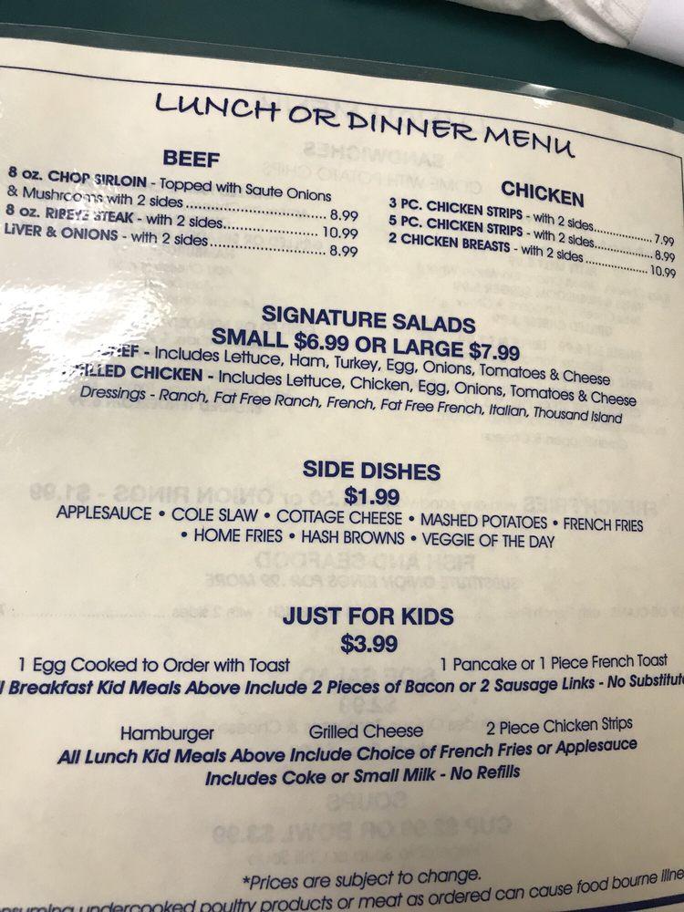 Menu at Lighthouse Cafe, Piqua