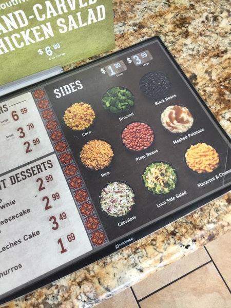 Menu at El Pollo Loco fast food, Hemet