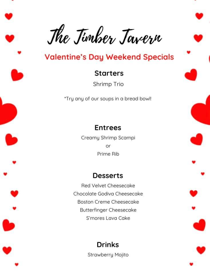 Menu at Timber Tavern pub & bar, Parishville