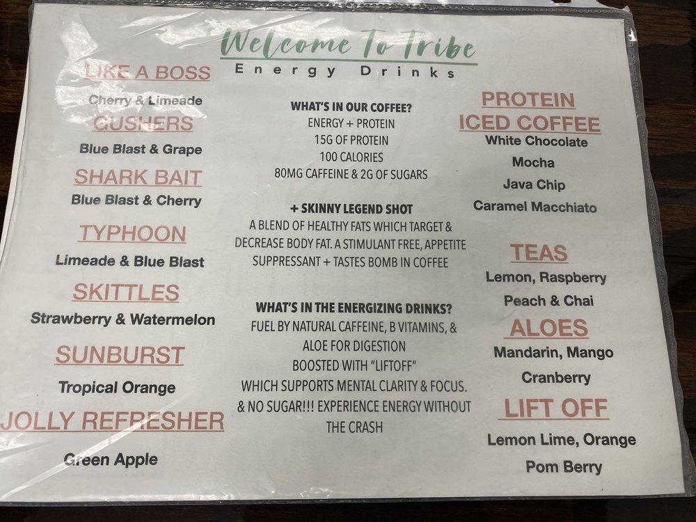 Menu at Tribe Nutrition pub & bar, Phoenix