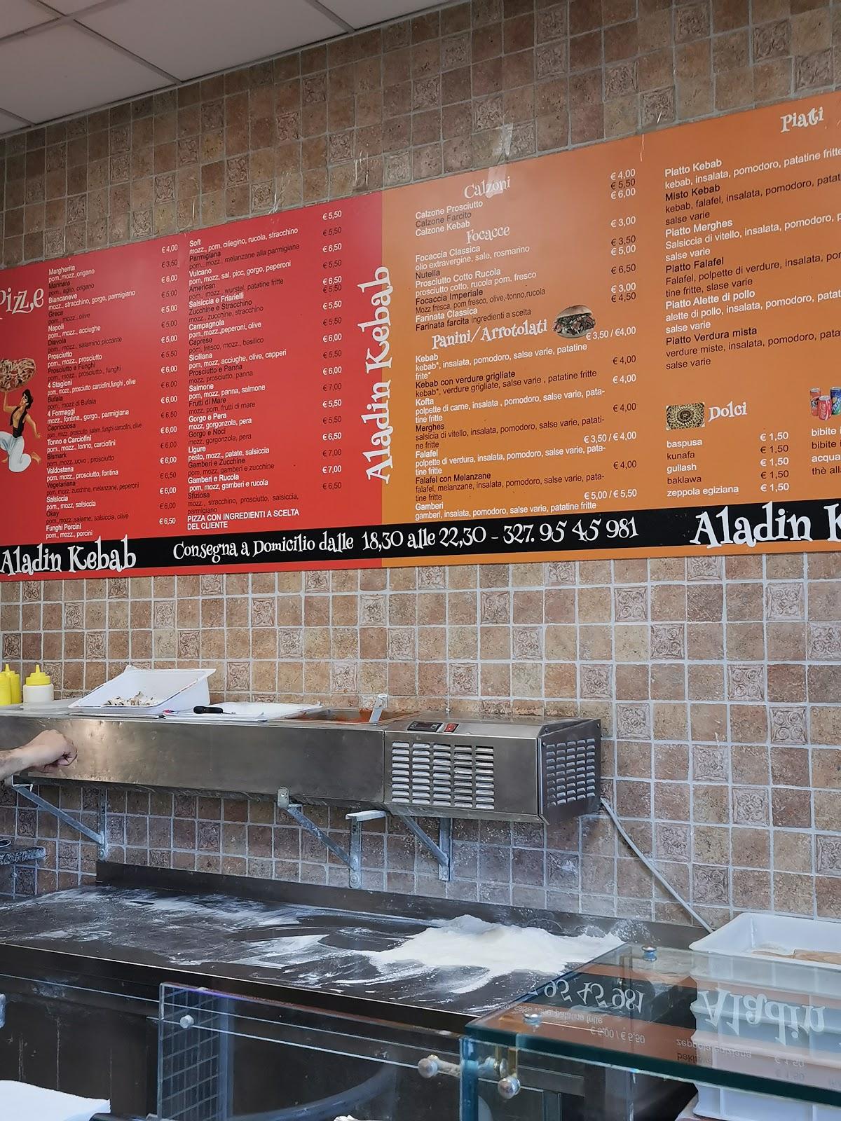 Speisekarte von Aladin Pizza e Kebab, Turin