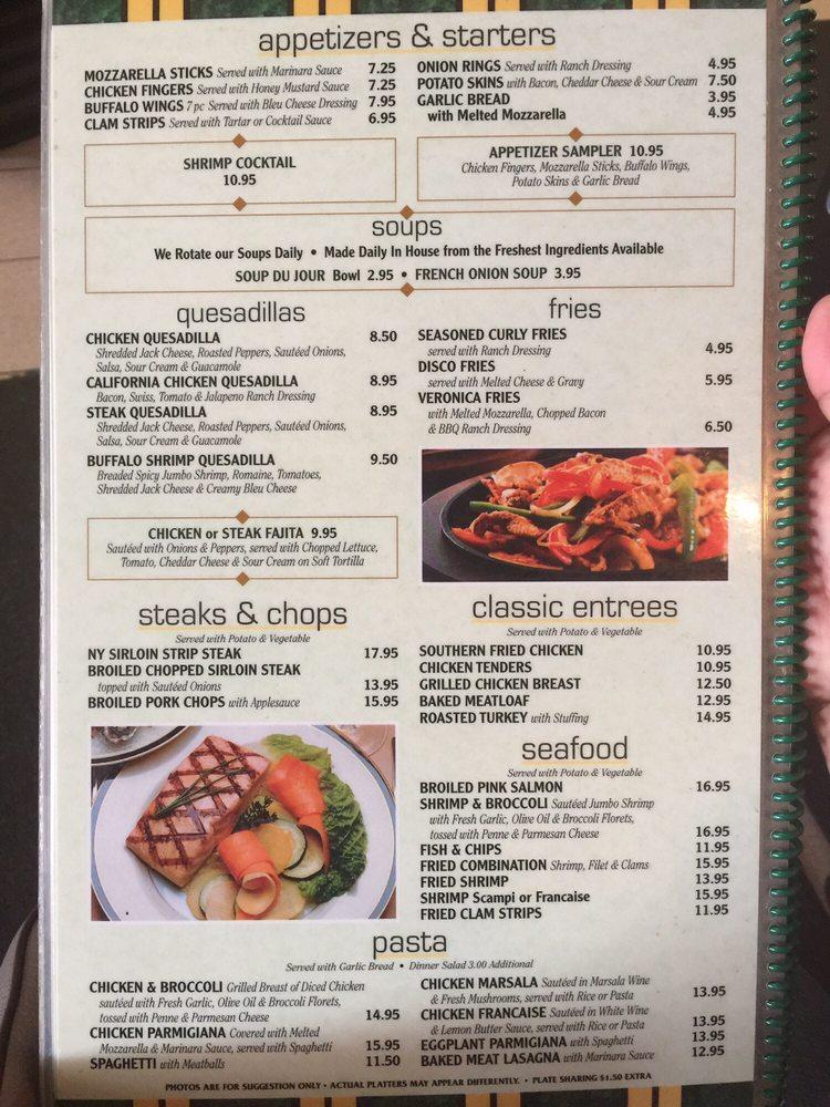 Menu at Veronica Plaza Diner & Restaurant, Franklin Township