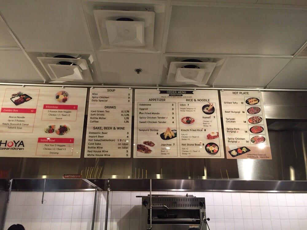 Menu at Hoya Korean Kitchen restaurant, Fort Worth