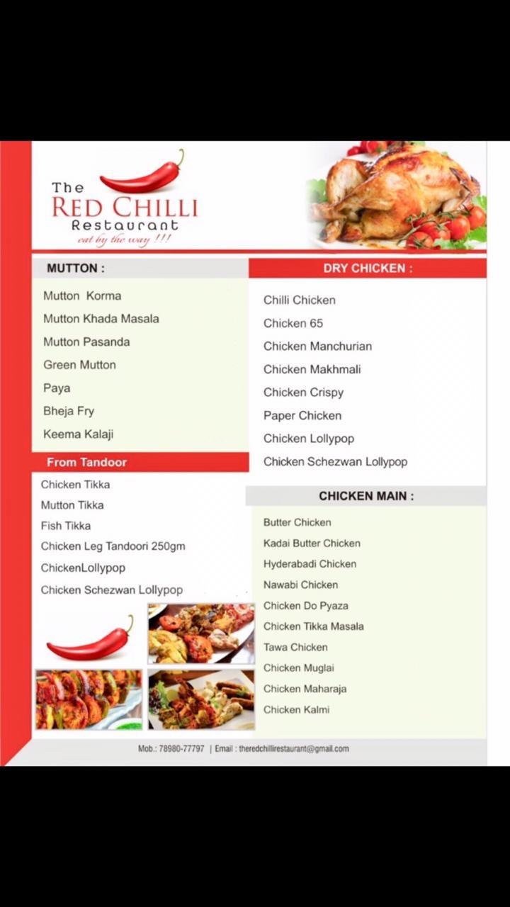 Menu at Red Chilli Restaurant, Indore, 94