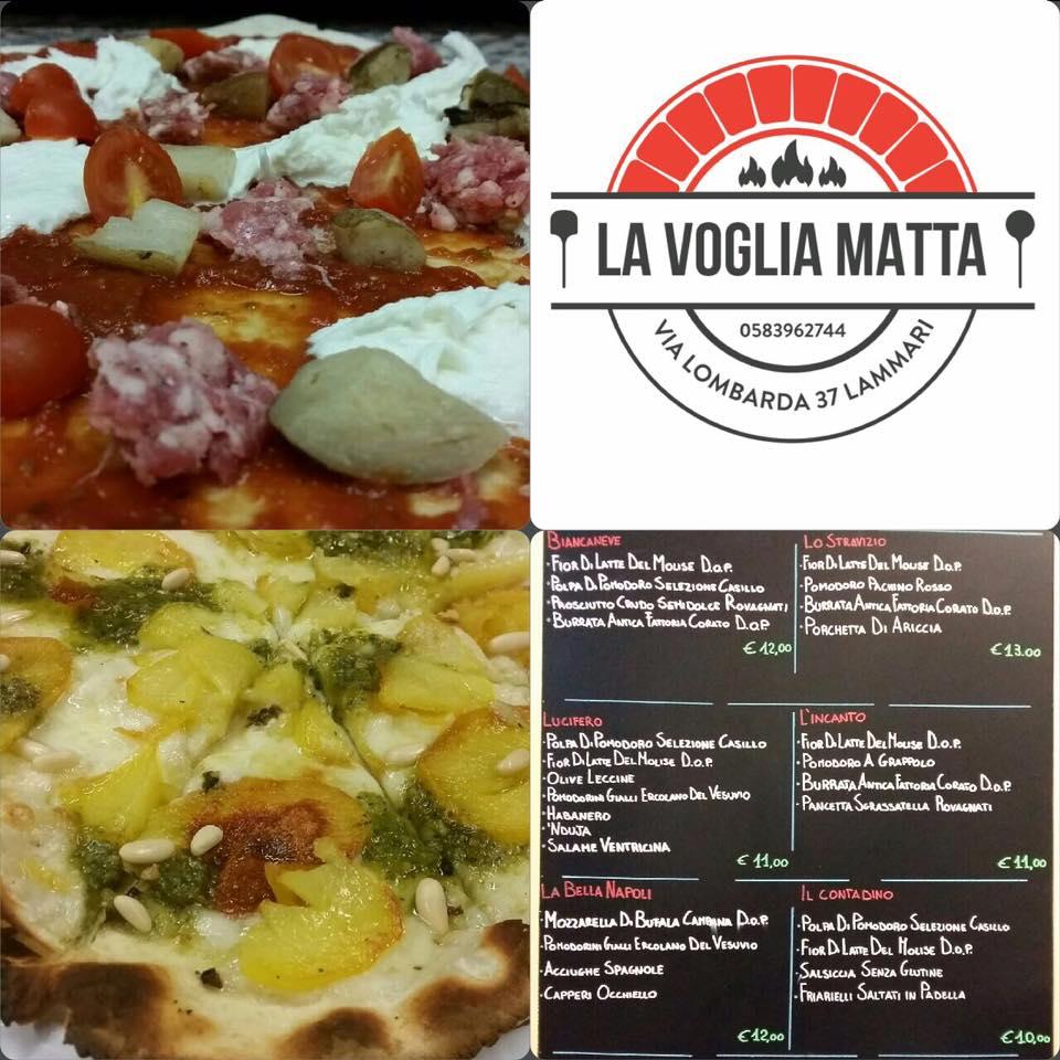 Speisekarte von La Voglia Matta pizza, Capannori