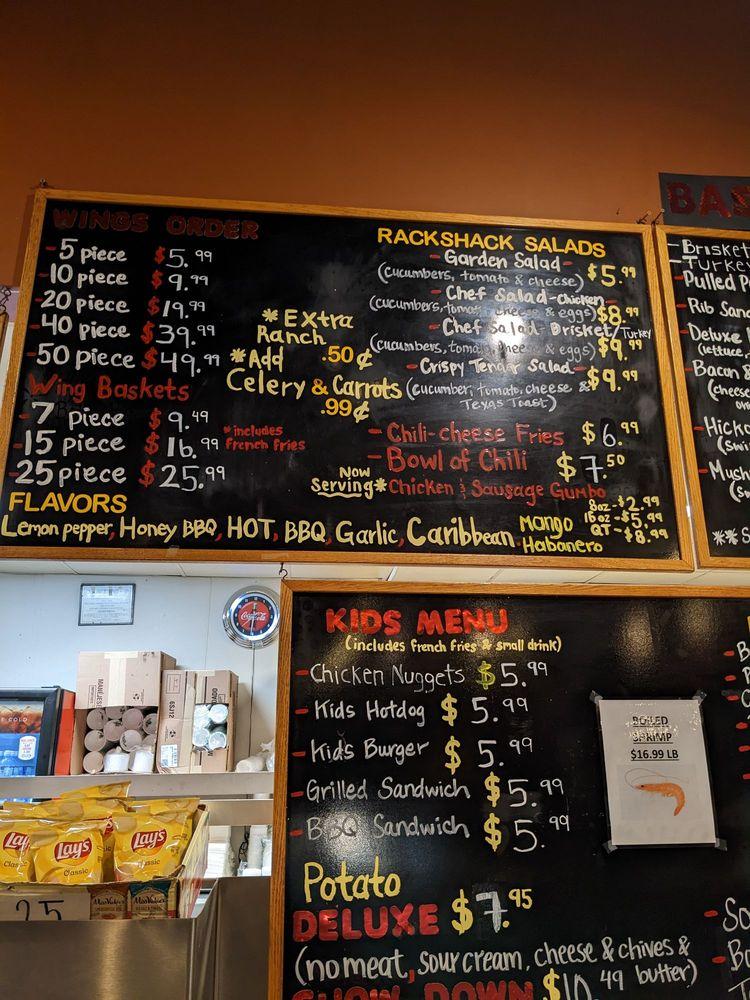 Menu at Rack Shack BBQ & Wings, Houston