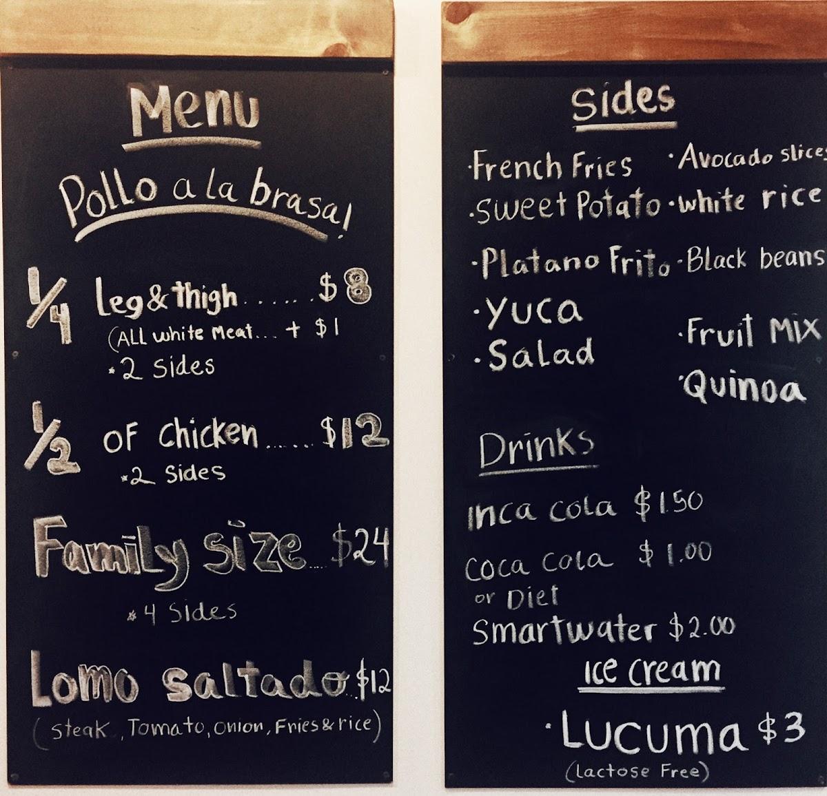 Menu at Red Fuego restaurant, Orem