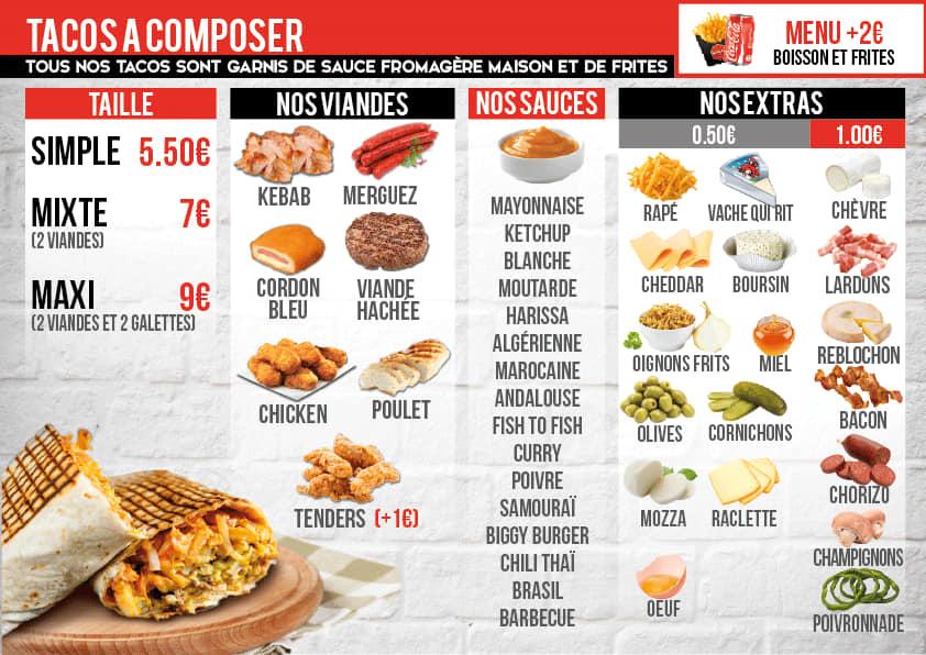 Carta del restaurante So Food Voreppe, Voreppe