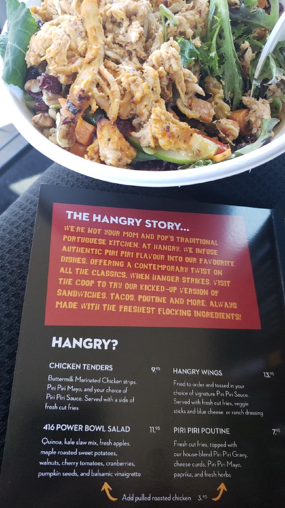 Menu at Hangry Chicken restaurant, Hamilton