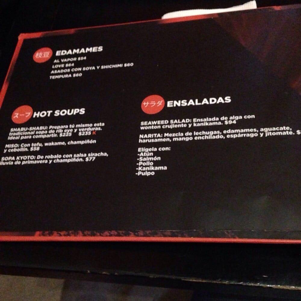 Menu at Japánika Bosques de las Lomas restaurant, Mexico City, Av ...