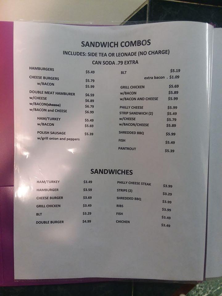 Menu at Aunt Dale's Country Kitchen restaurant, New Houlka, 179 Co Rd 308