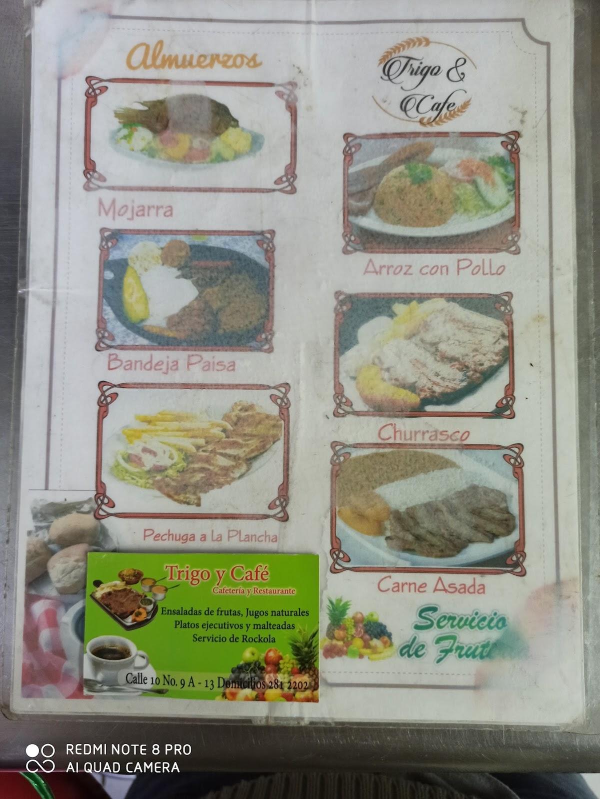Menu at Cafeteria fruteria restaurante trigo cafe, Bogotá
