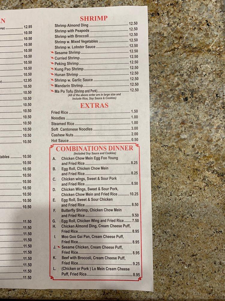Menu at Don Ho Restaurant, Bloomington