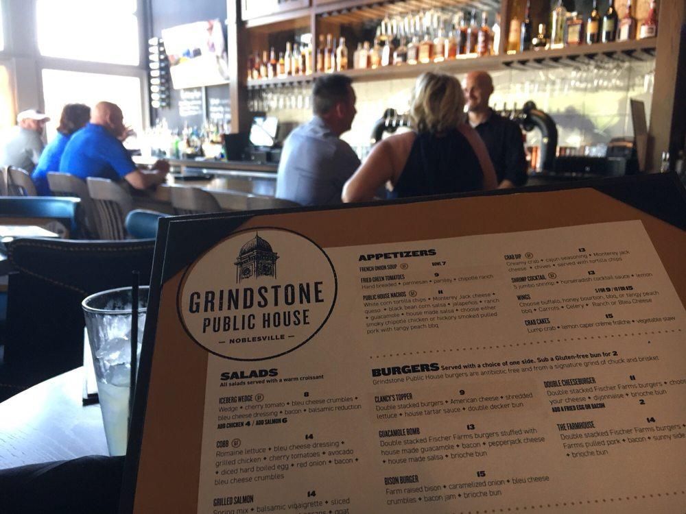 Menu at Grindstone Public House, Noblesville