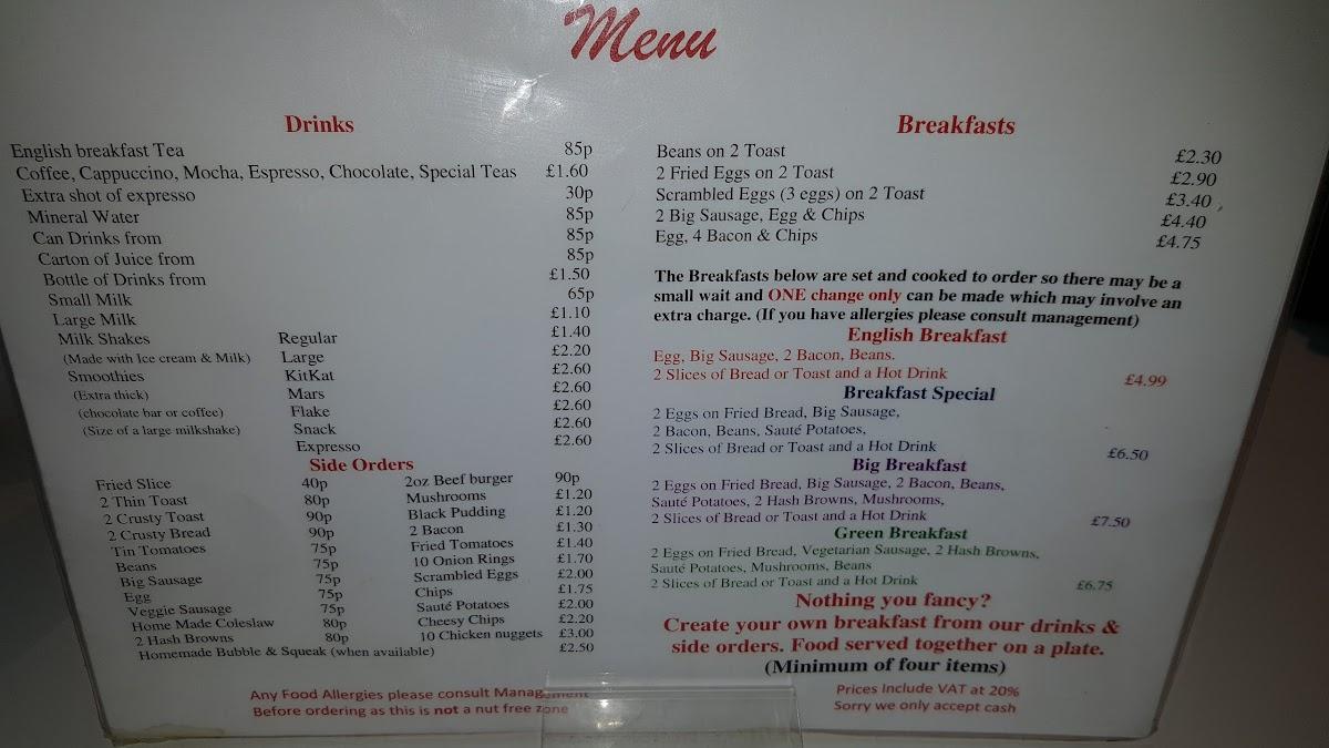 Menu at Ware To Eat fast food, Ware