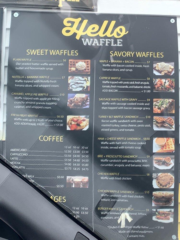 Menu at Hello Waffle restaurant, Camas