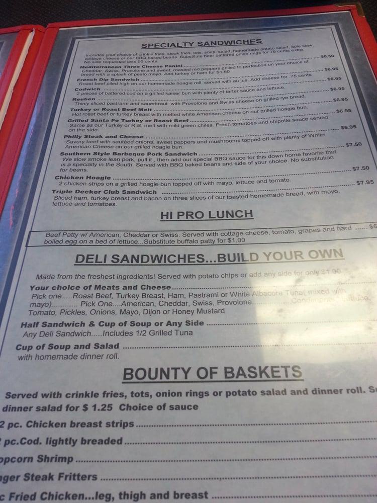 Menu at Blue Ribbon Café & Bakery, Emmett