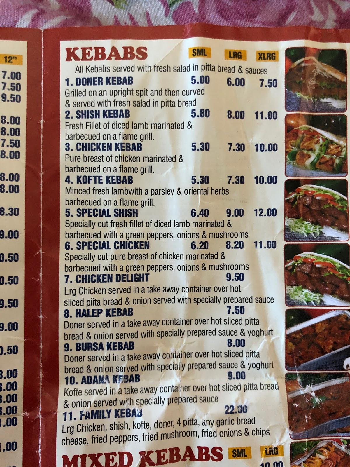 Menu at North Kebab House fast food, North Walsham, 8 Market St