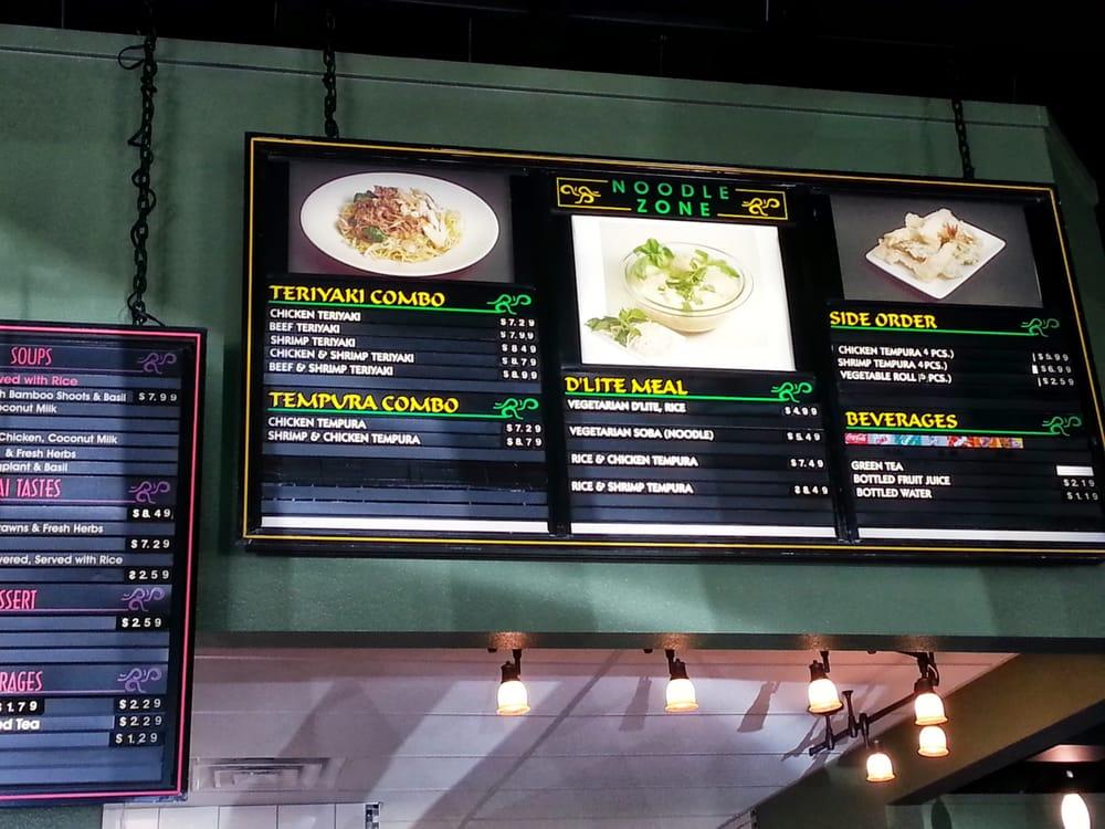 Menu at Noodle Zone/ Thai Go-Pho' restaurant, Pasco