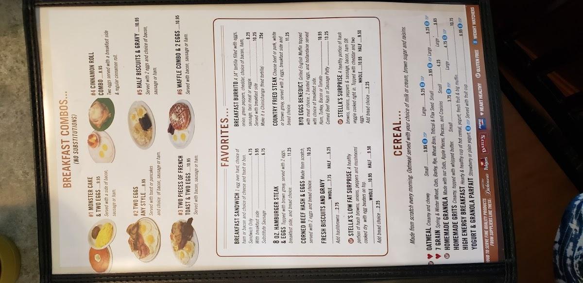 Menu at Stella's Kitchen & Bakery, Billings