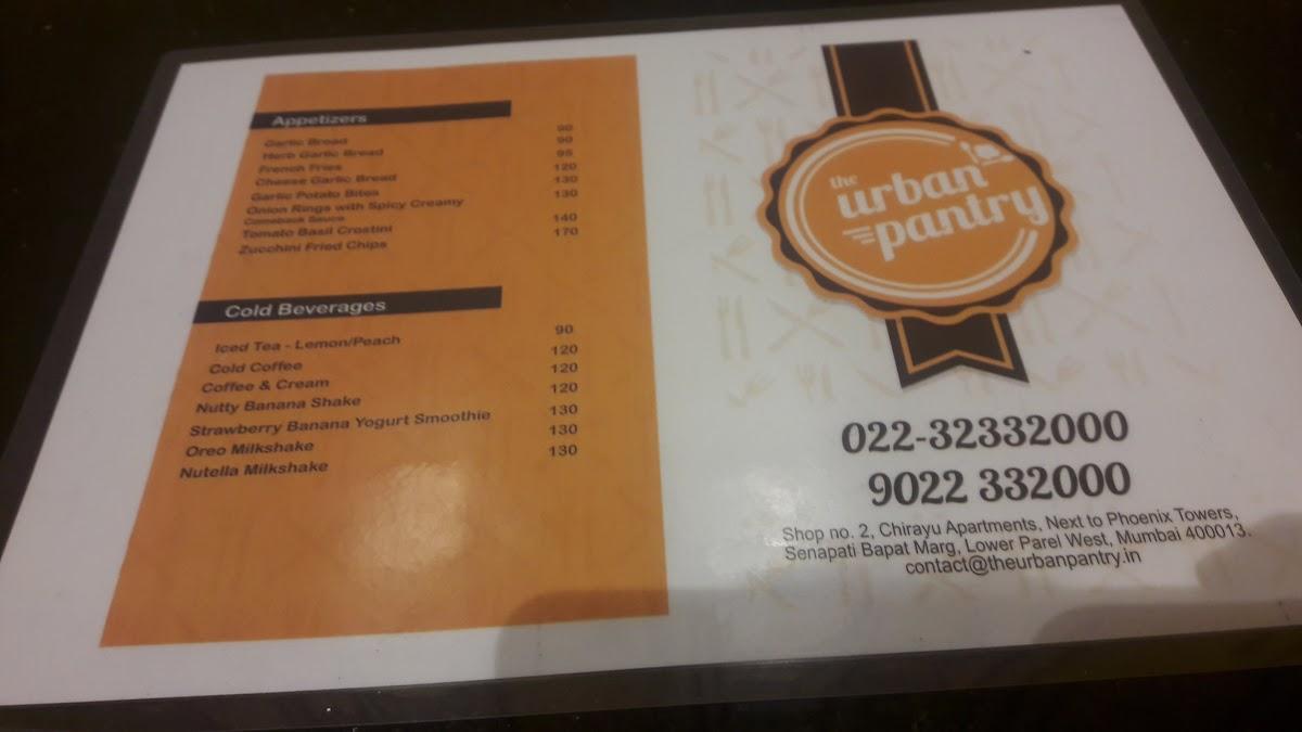 Menu at The Urban Pantry, Mumbai, Lodha Supremus