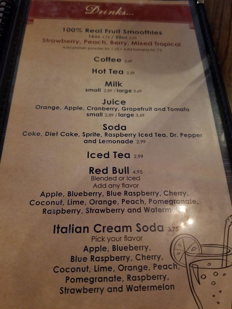 Menu at Deja Vu Restaurant, Redding