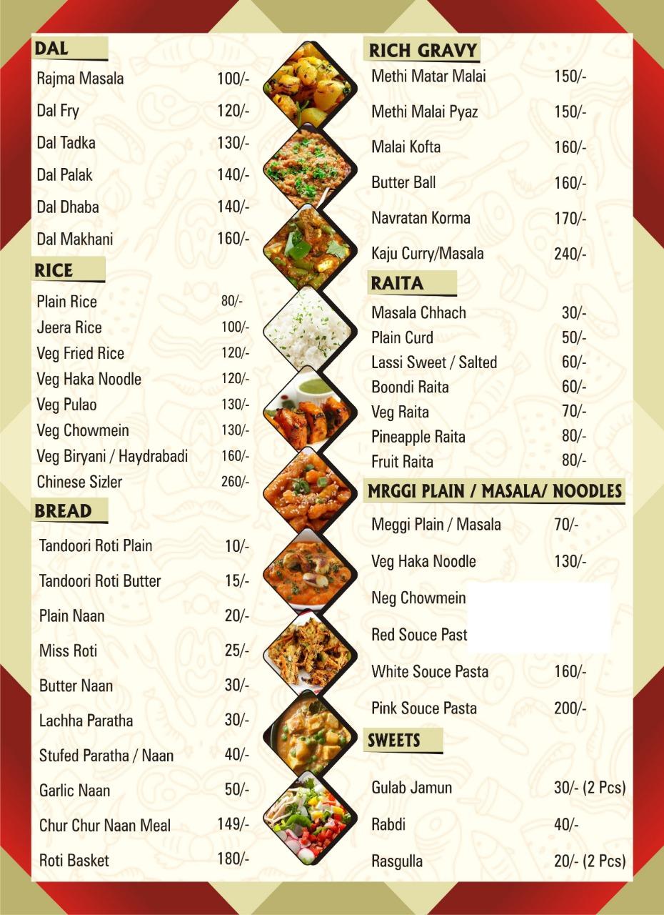 Menu at Royal Resort & Restaurant, Kota