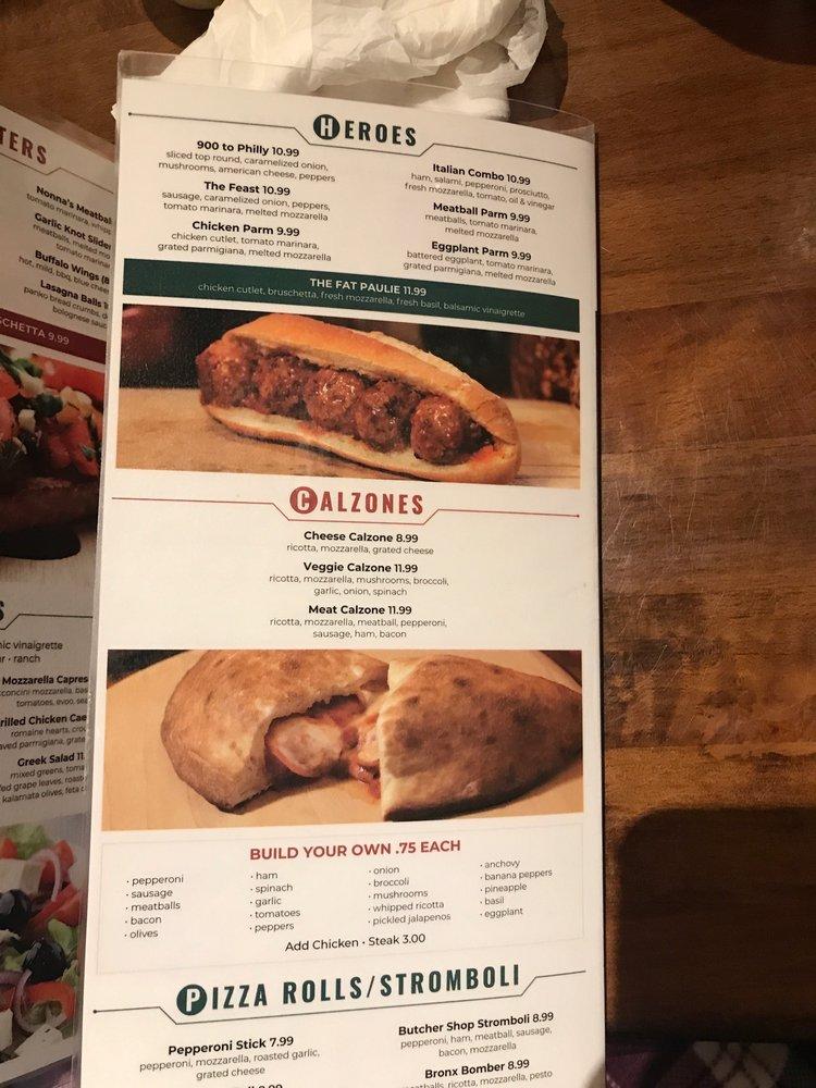 Menu at Bronx House Pizza pizzeria, Ormond Beach