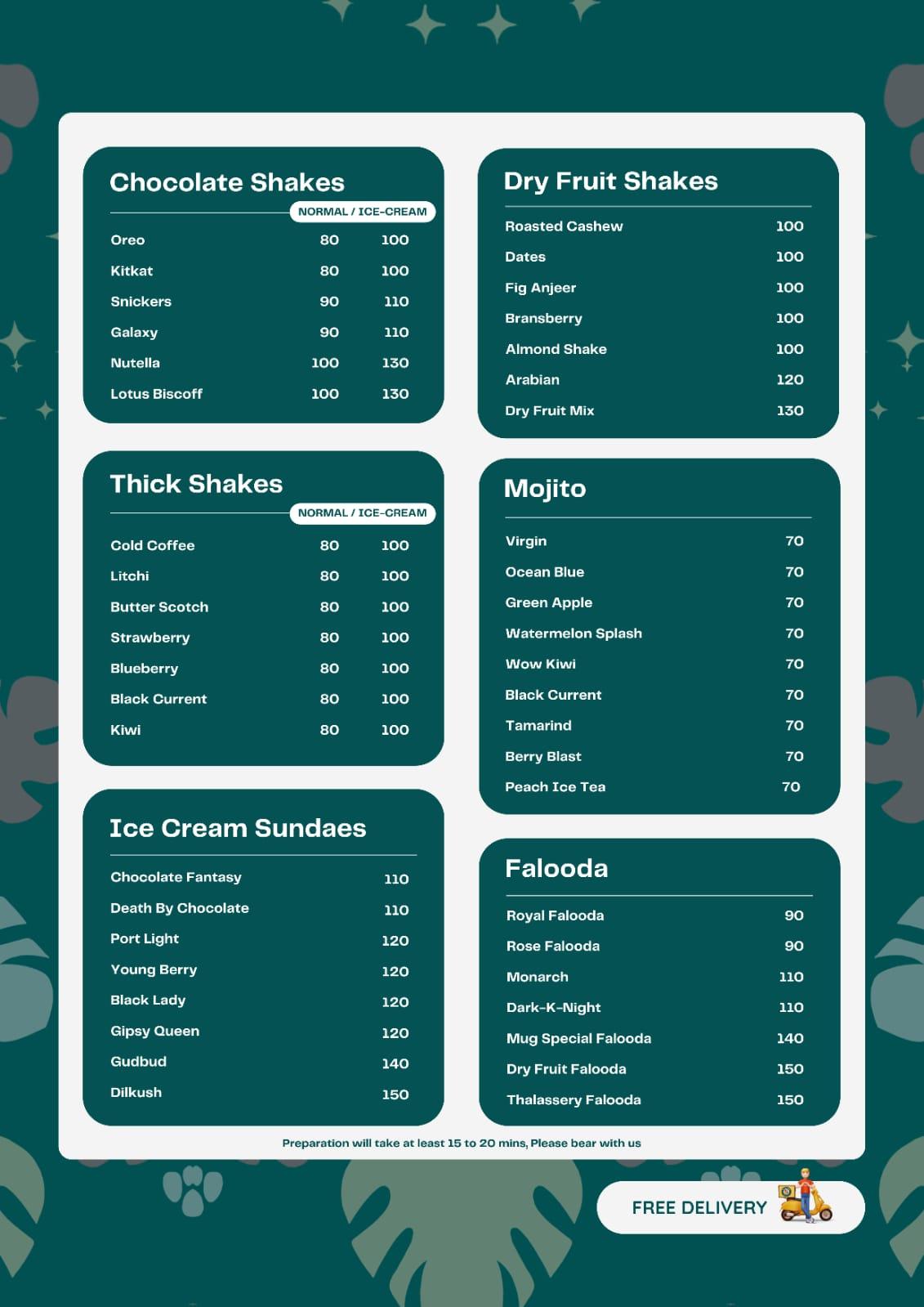 Menu at Hungry wok, Mangaluru