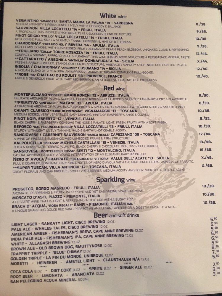 Menu at The Daily Catch Brookline restaurant, Brookline, 441 Harvard St